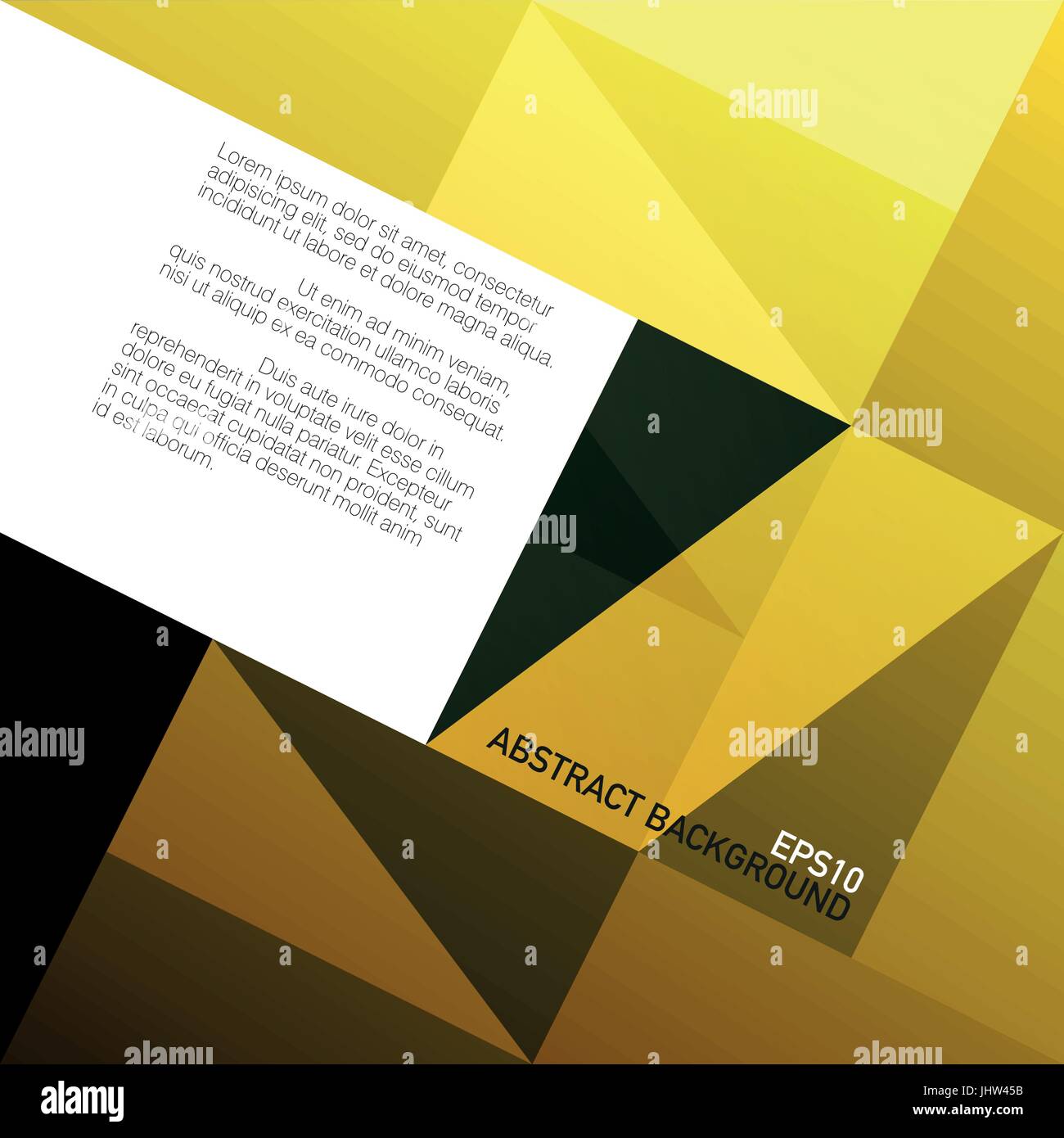 Golden triangles background with space for text. Vector, EPS10 Stock ...