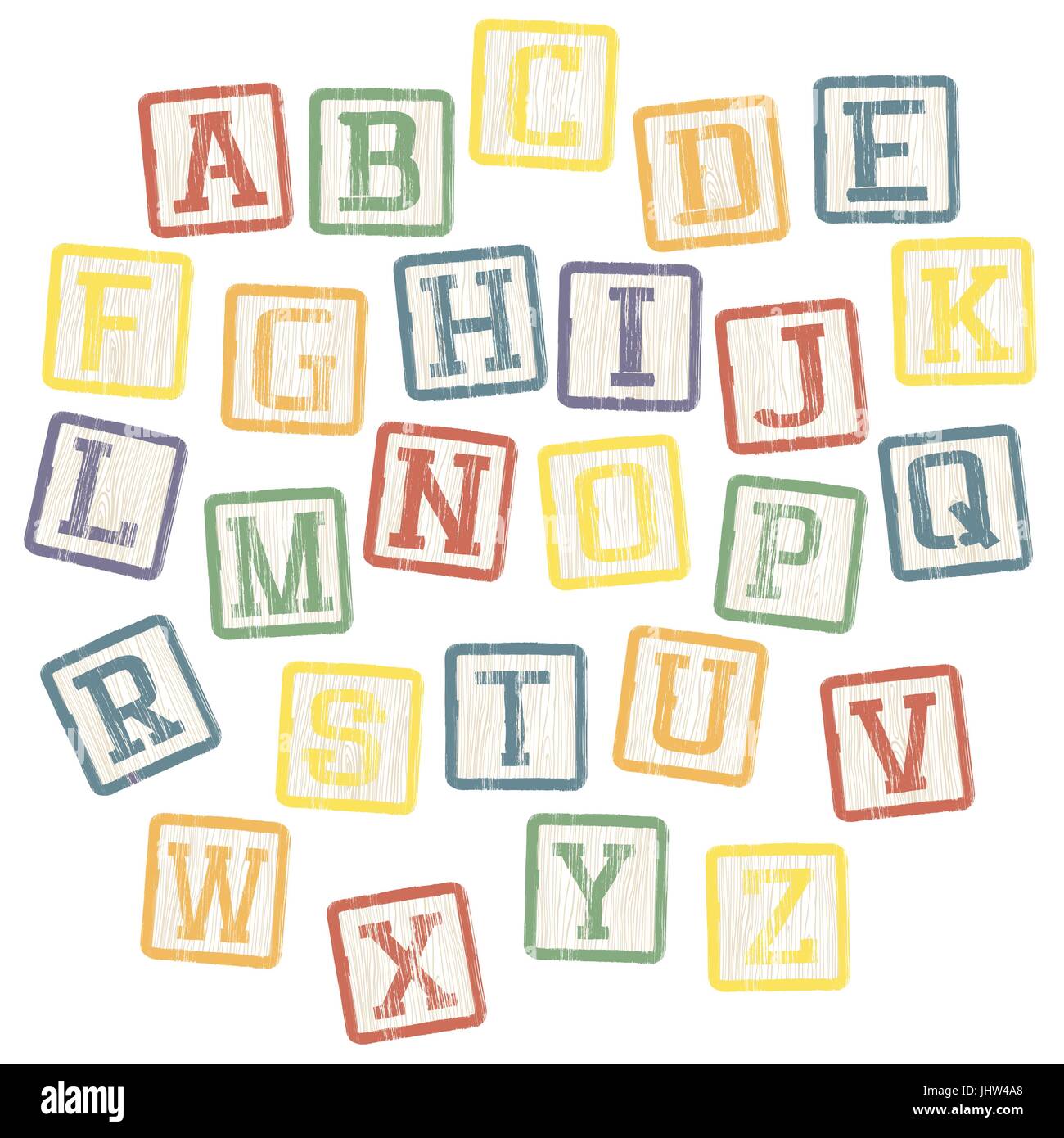 Baby blocks alphabet collection. Vector, EPS8 Stock Vector Image & Art ...