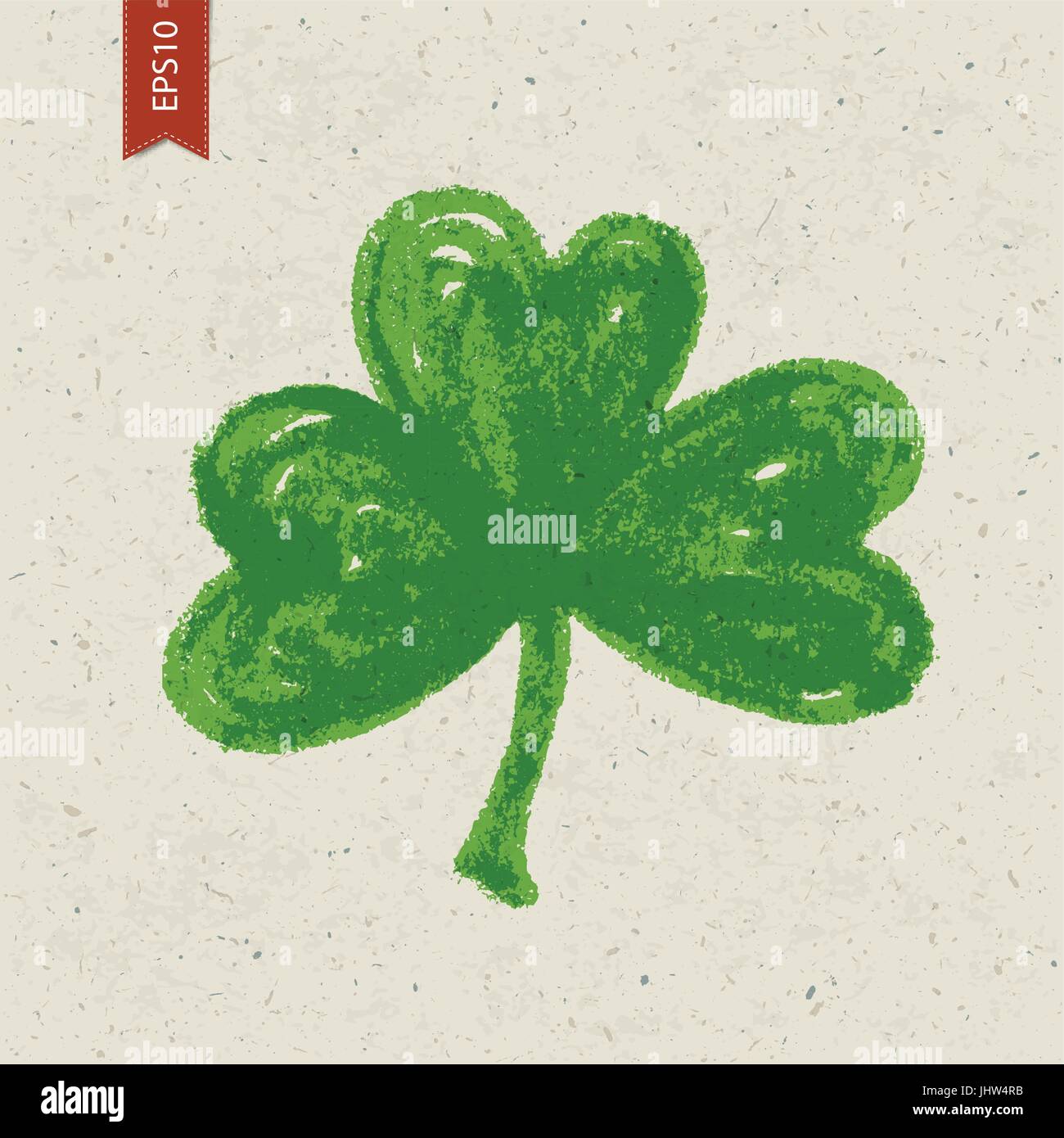 Clover sign on paper texture. Vector, EPS10 Stock Vector Image & Art ...