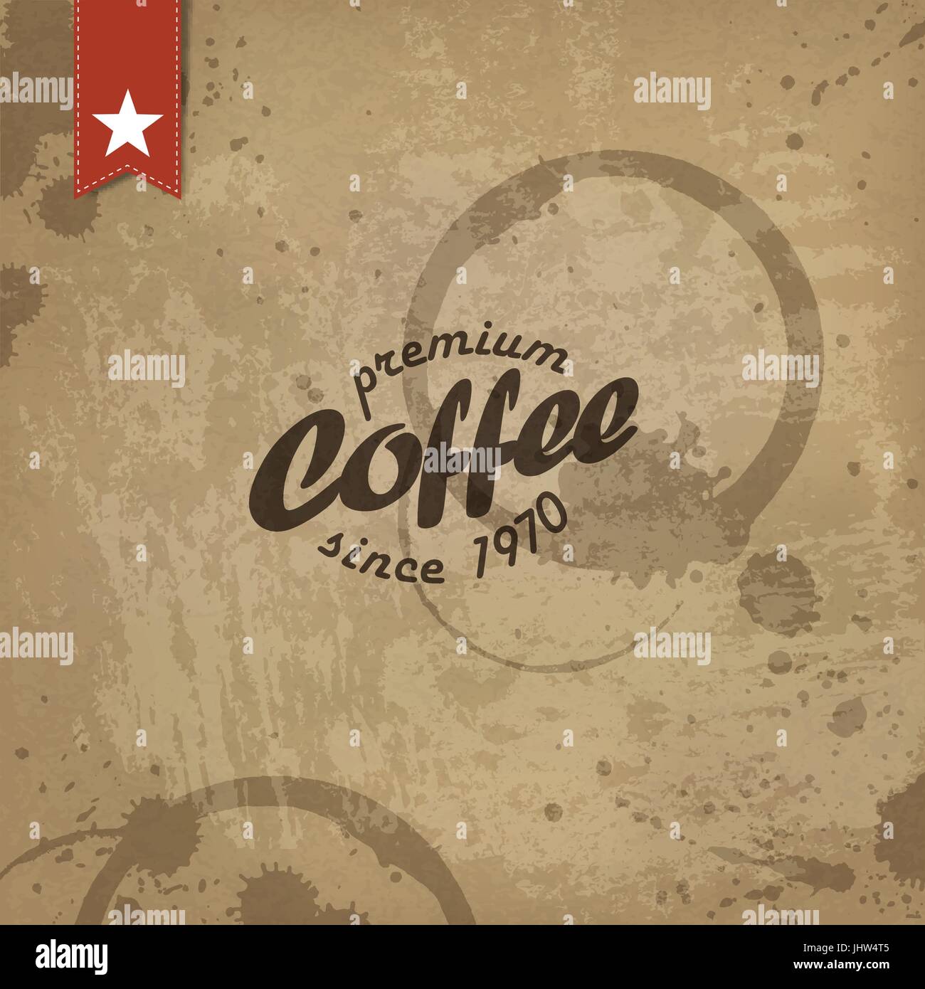Coffee grunge retro background. Vector, EPS10 Stock Vector Image & Art ...