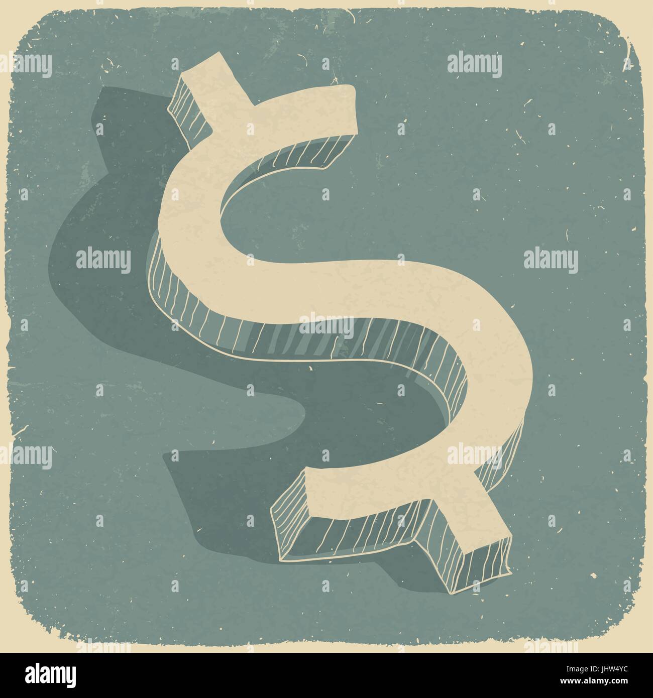 Retro dollar sign. Conceptual vector background Stock Vector Image ...