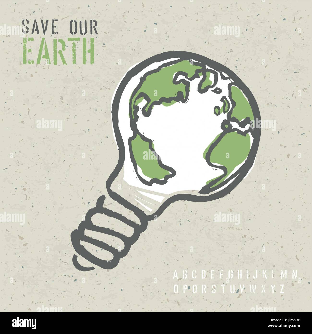 Ecology planet concept glass Stock Vector Images - Alamy