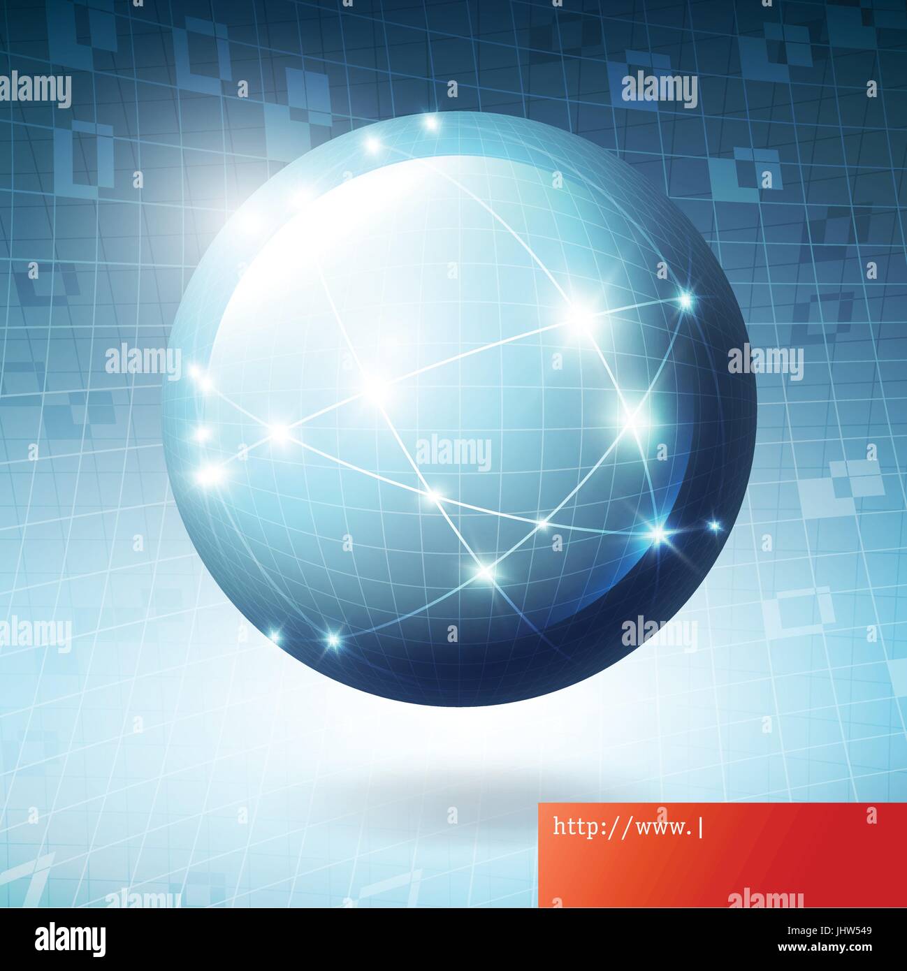 Globe information network concept illustration, vector, EPS10 Stock ...