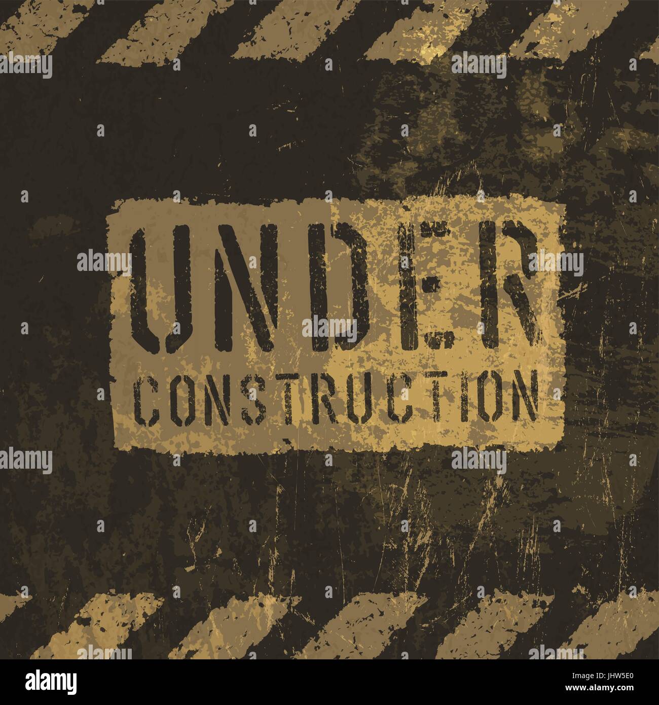 Grunge "under construction" illustration. Vector Stock Vector Image ...