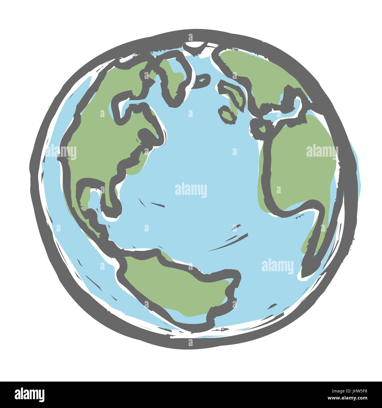 Hand drawn earth. Vector, EPS8 Stock Vector Image & Art - Alamy