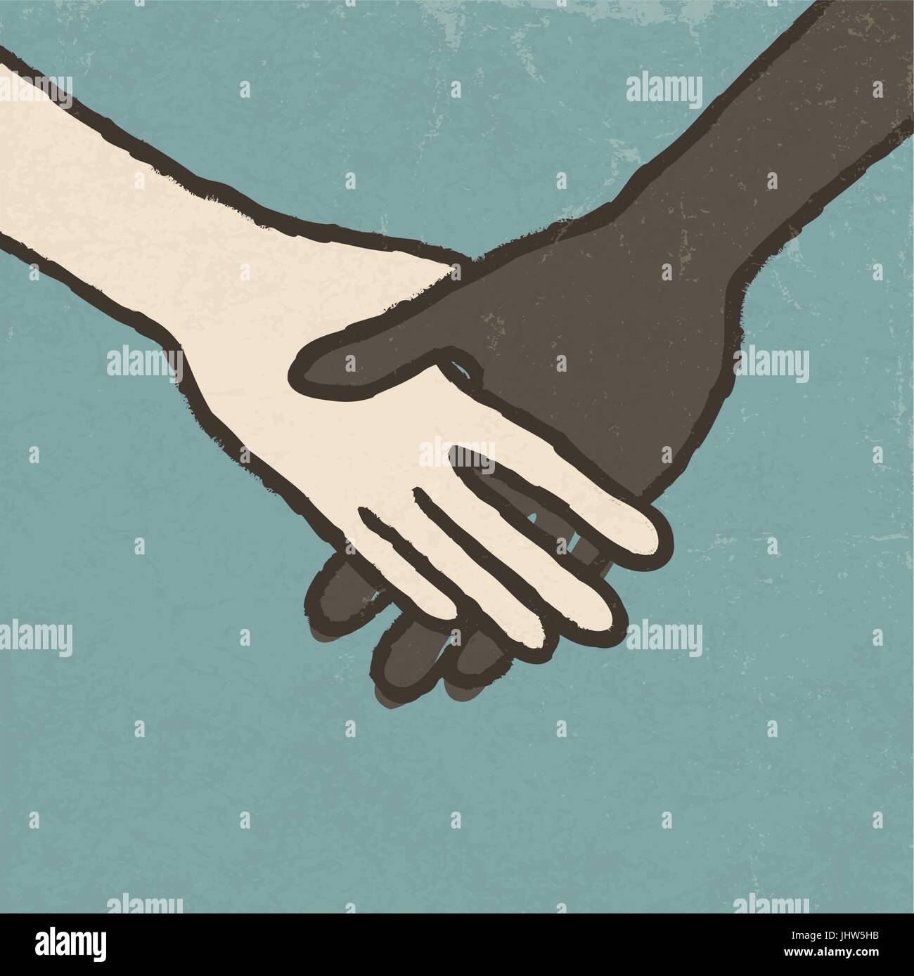Retro styled handshake illustyration, EPS10 Stock Vector Image & Art ...
