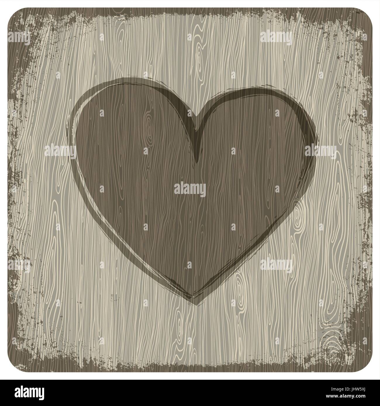 Red heart on rough Stock Vector Images - Alamy