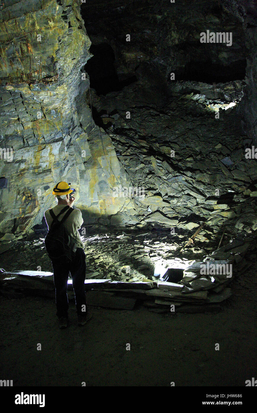 Llechwedd slate mine tourist attraction, Blaenau Ffestiniog, Gwynedd ...