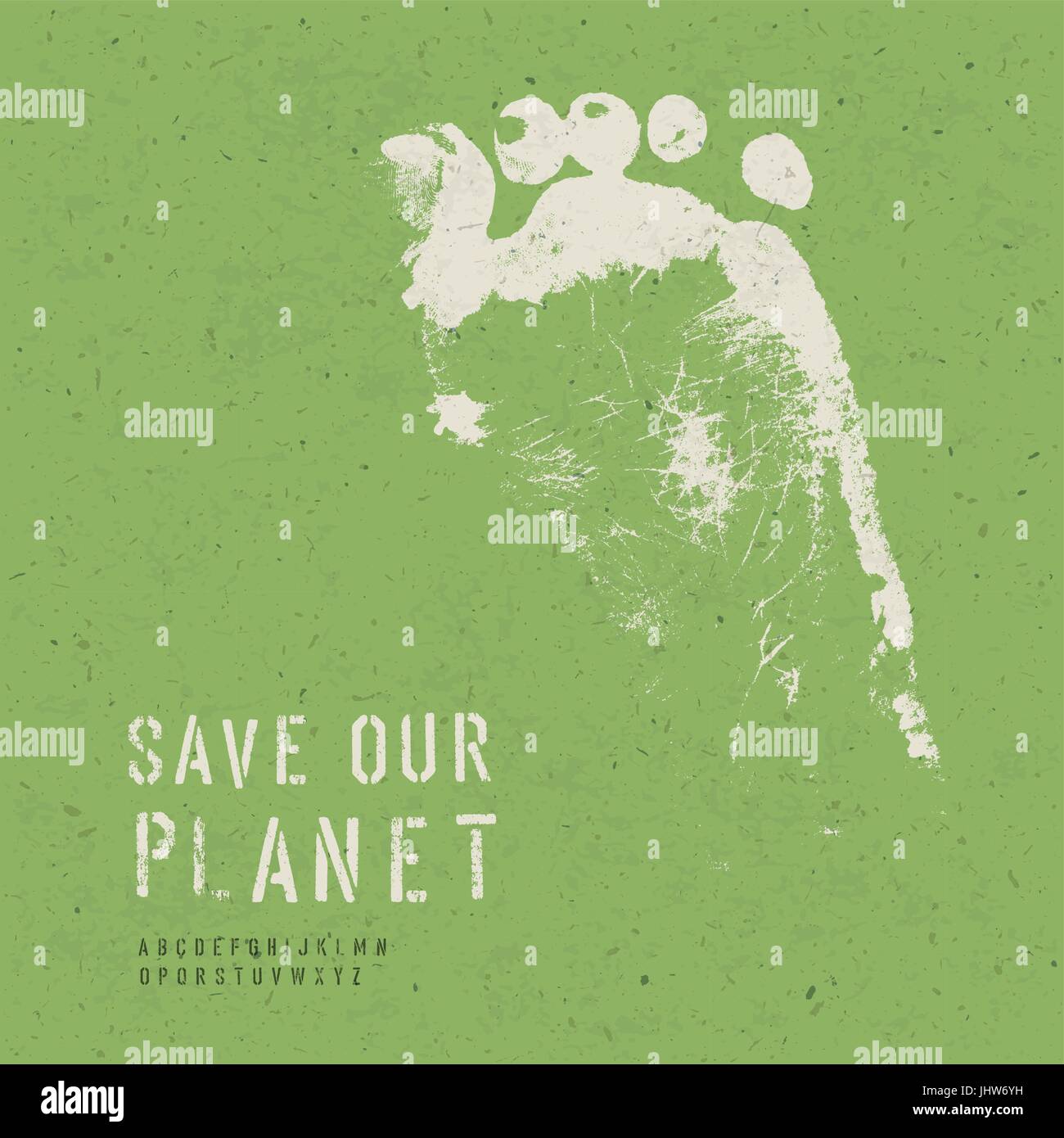 Footprint stencil Stock Vector Images - Alamy