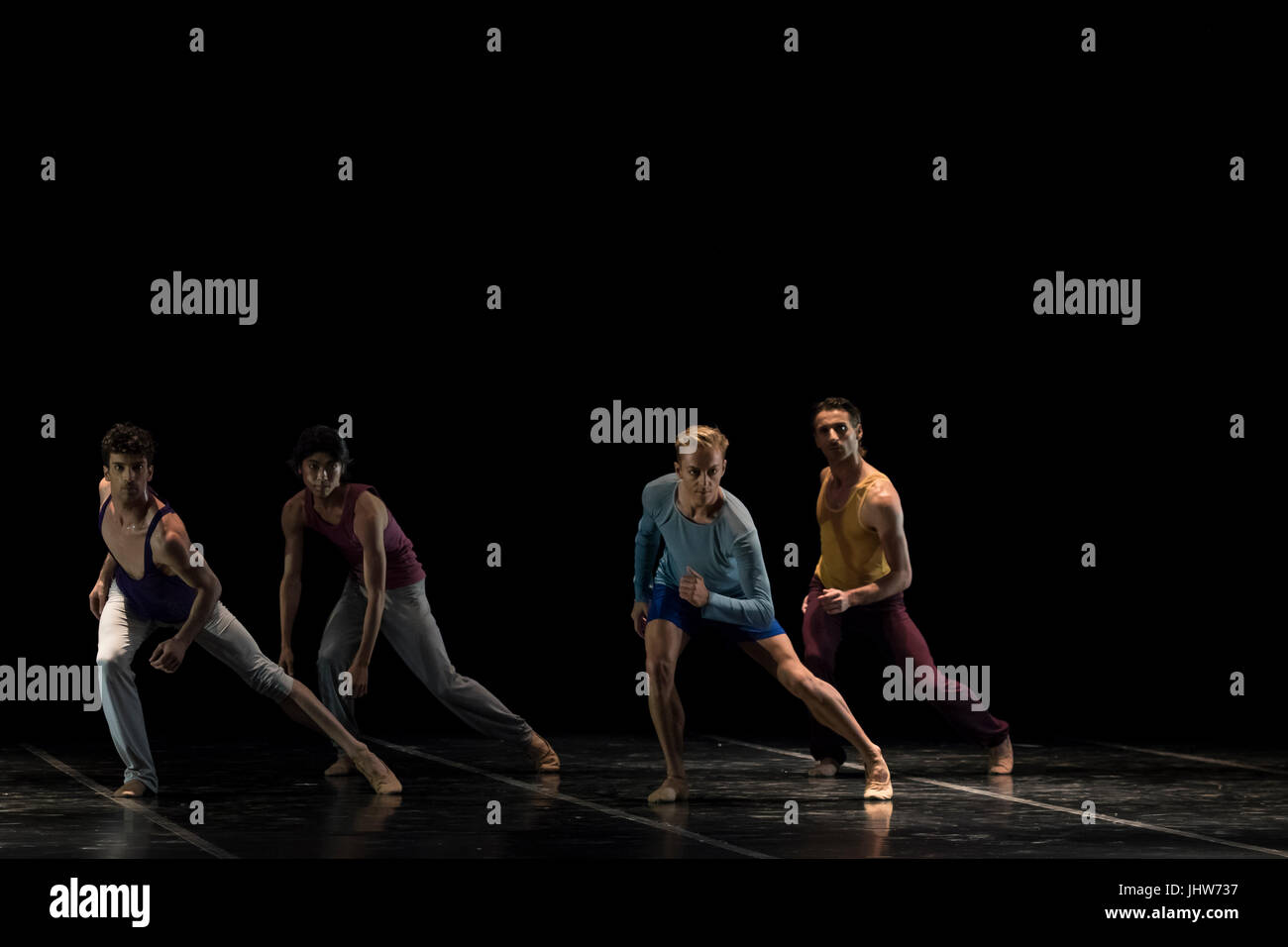 Dancers of the Swiss ballet company Bejart Ballet Lausanne performs on ...