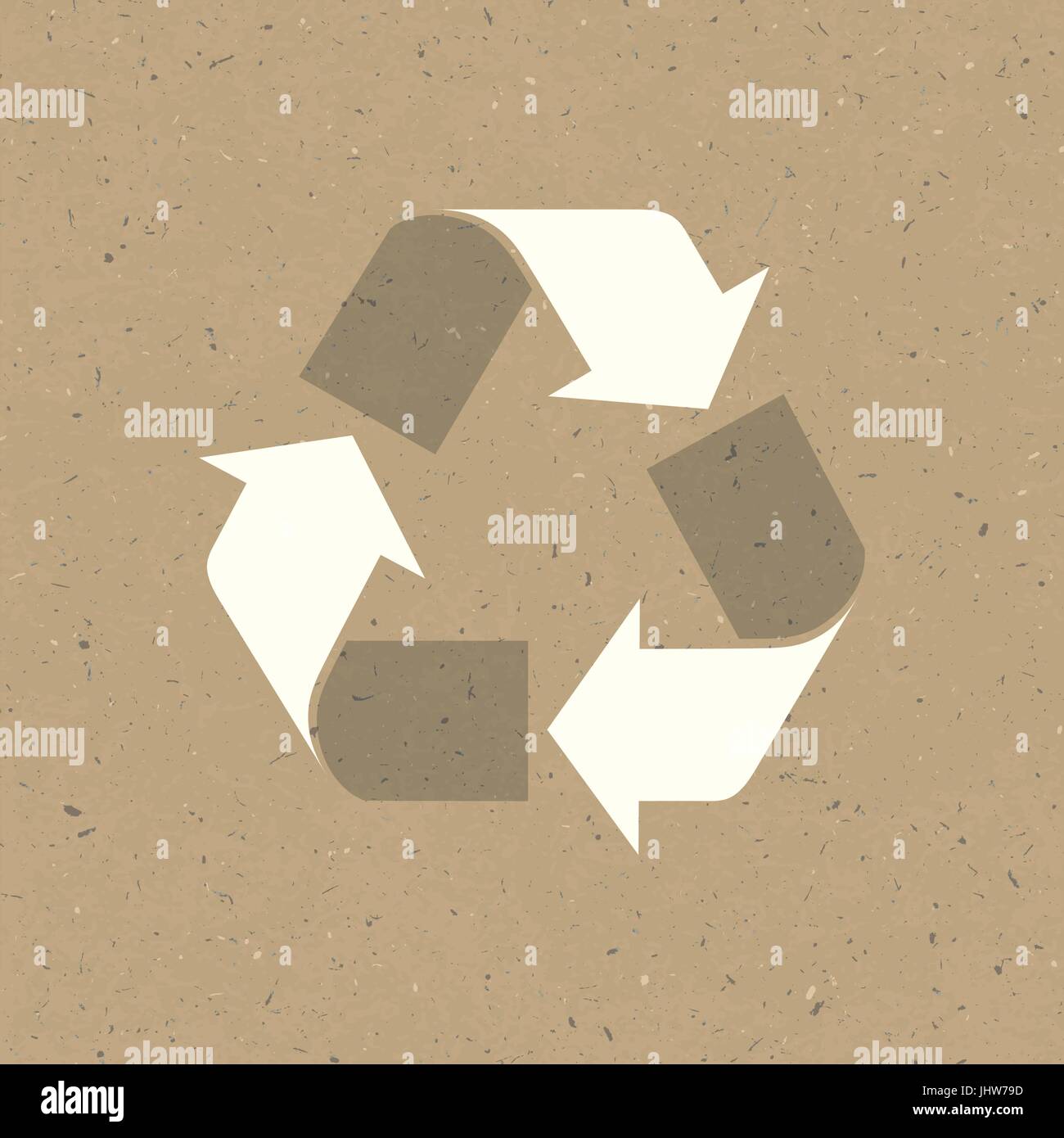 Recycled sign on reuse paper. Vector, EPS10 Stock Vector Image & Art ...