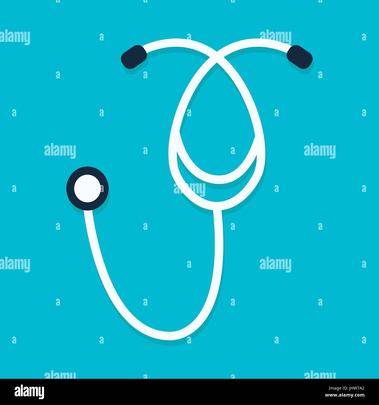 Stethoscope Flat Icon Stock Vector Image And Art Alamy
