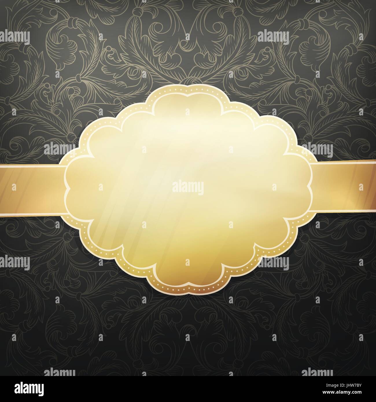 Retro golden card design template. Vector, EPS 10 Stock Vector Image ...