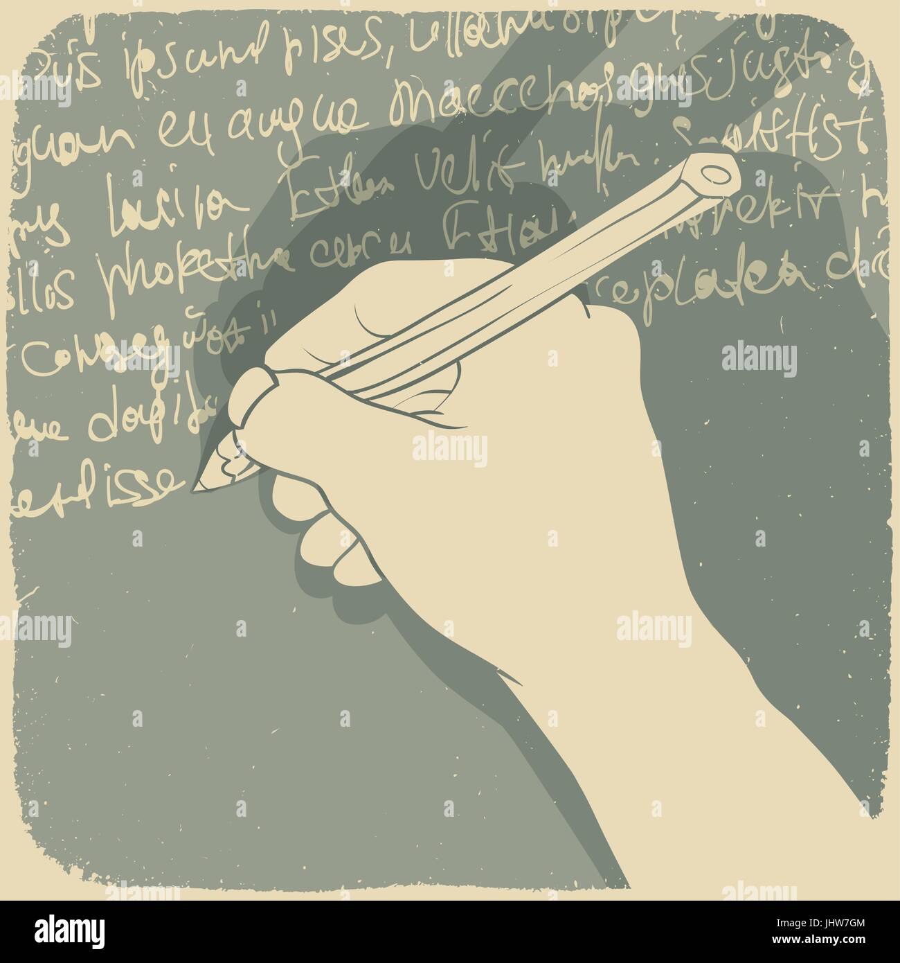 Vector illustration of a hand writing Stock Vector Image & Art - Alamy