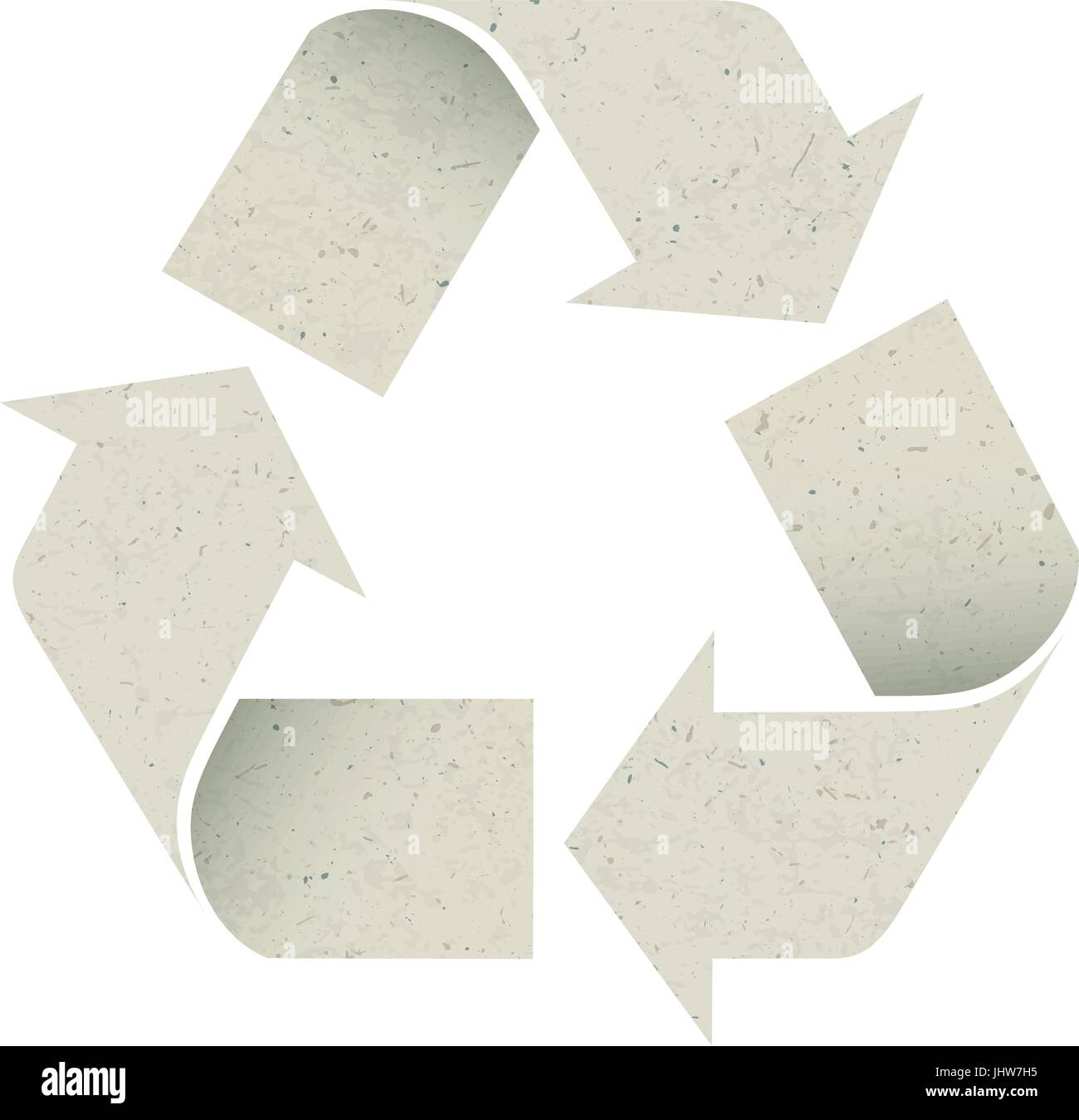 Reuse Symbol. Made from recycle paper texture, vector, EPS10, isolated ...