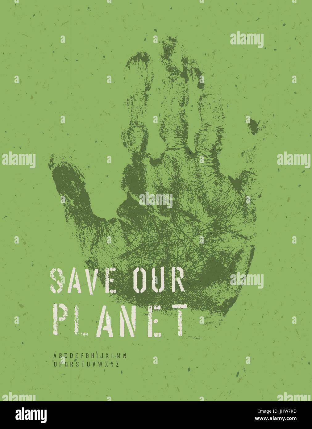 Save Our Planet Poster. With alphabet for headline text. Vector, EPS10 ...