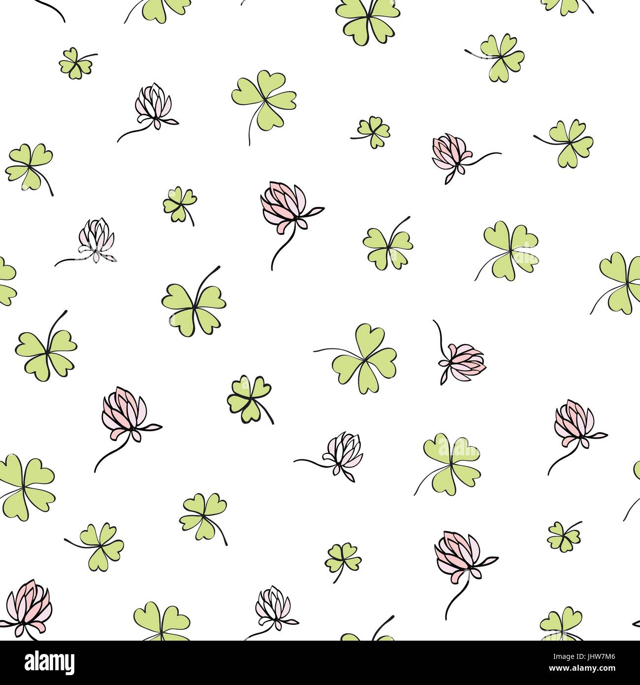Seamless clover background. Vector, EPS8 Stock Vector Image & Art - Alamy