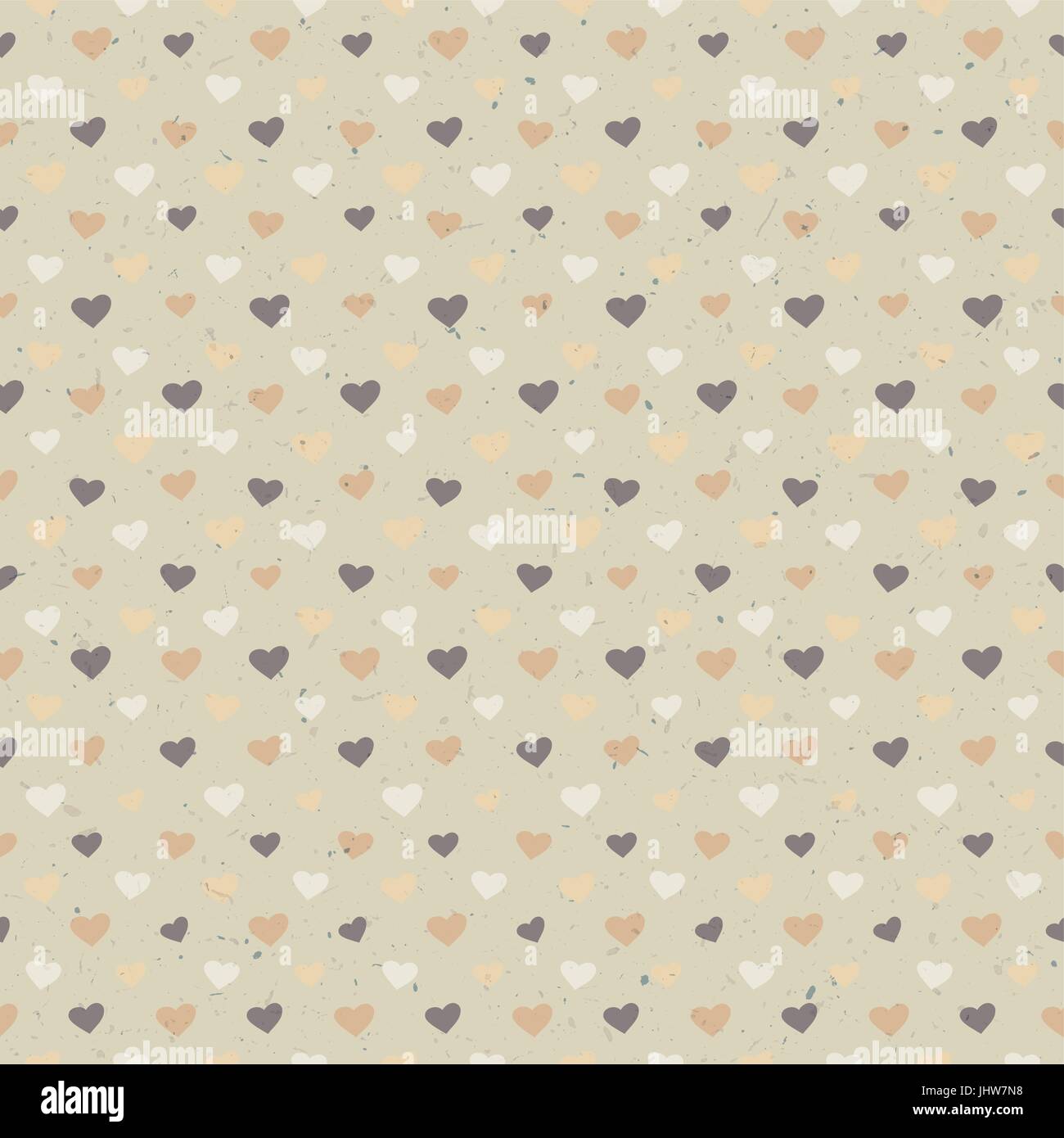 Seamless hearts pattern on paper texture. Vector, EPS10 Stock Vector ...