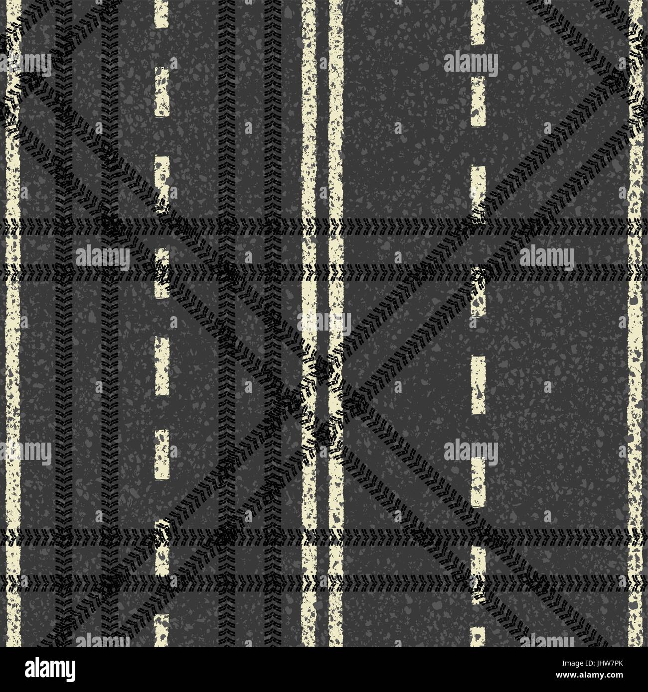 Seamless road theme pattern. Vector background, EPS8 Stock Vector Image ...