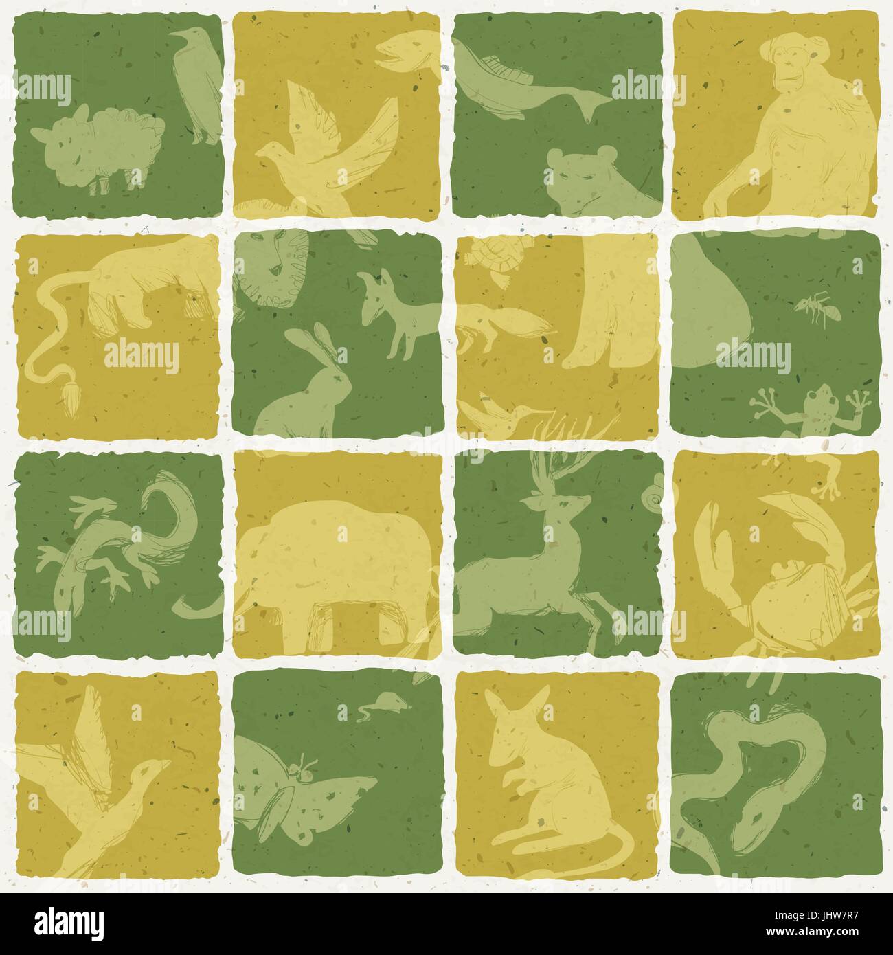 Seamless zoo themed pattern. Vector Stock Vector Image & Art - Alamy