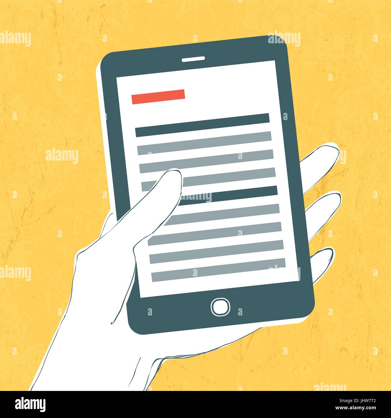 Digital news on smartphone Stock Vector Images - Alamy