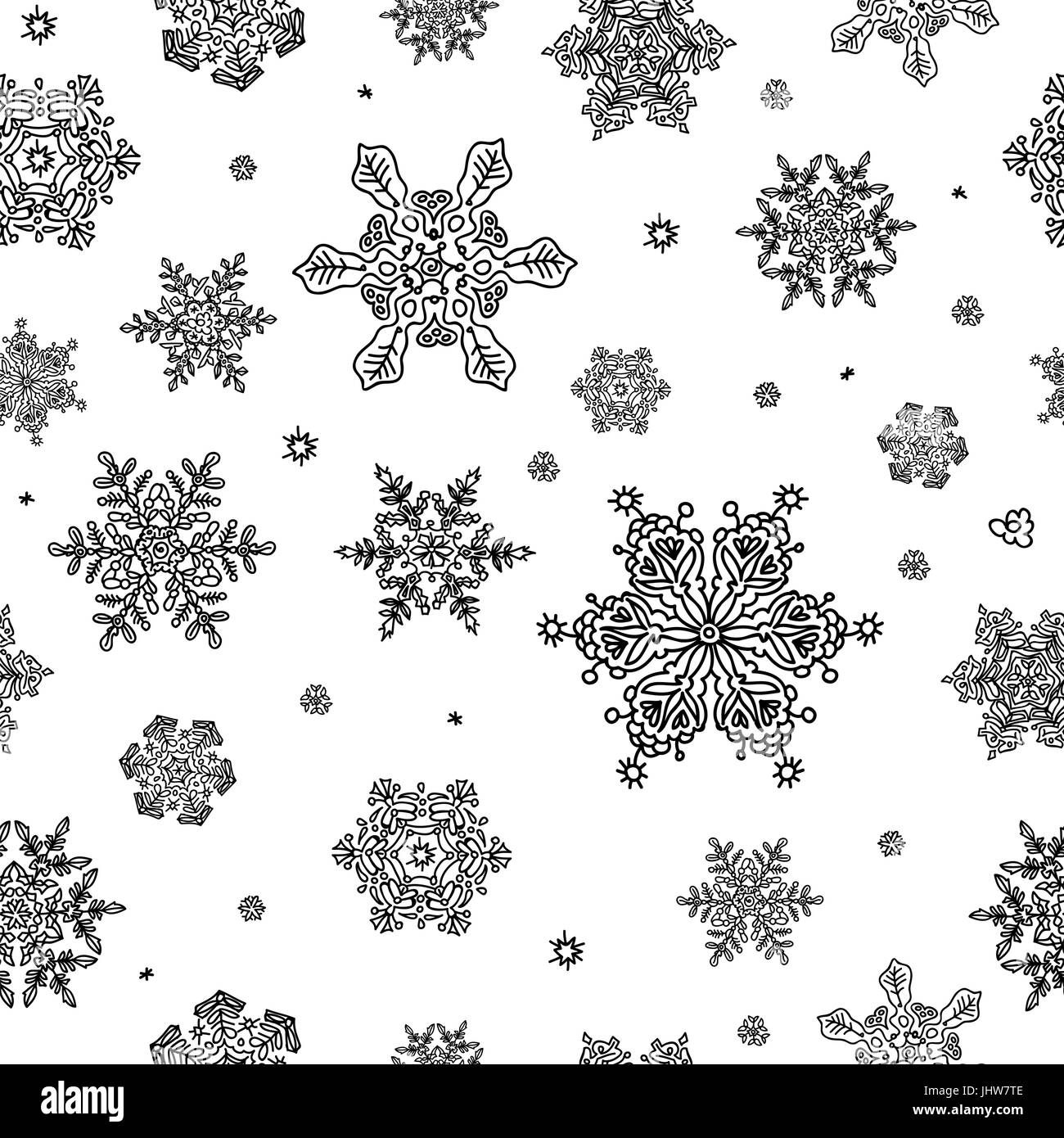 Seamless Abstract Snowflake Background. Vector, EPS8 Stock Vector Image ...