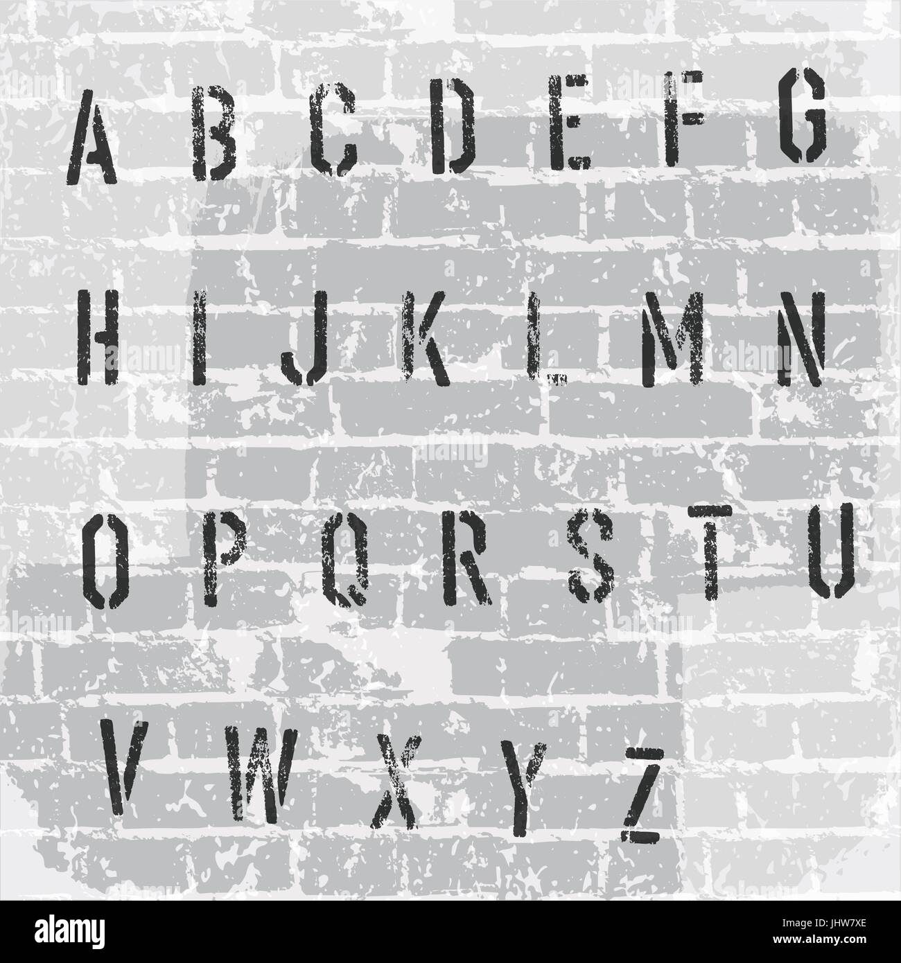 Stencil grunge alphabet. Vector, EPS10 Stock Vector Image & Art - Alamy