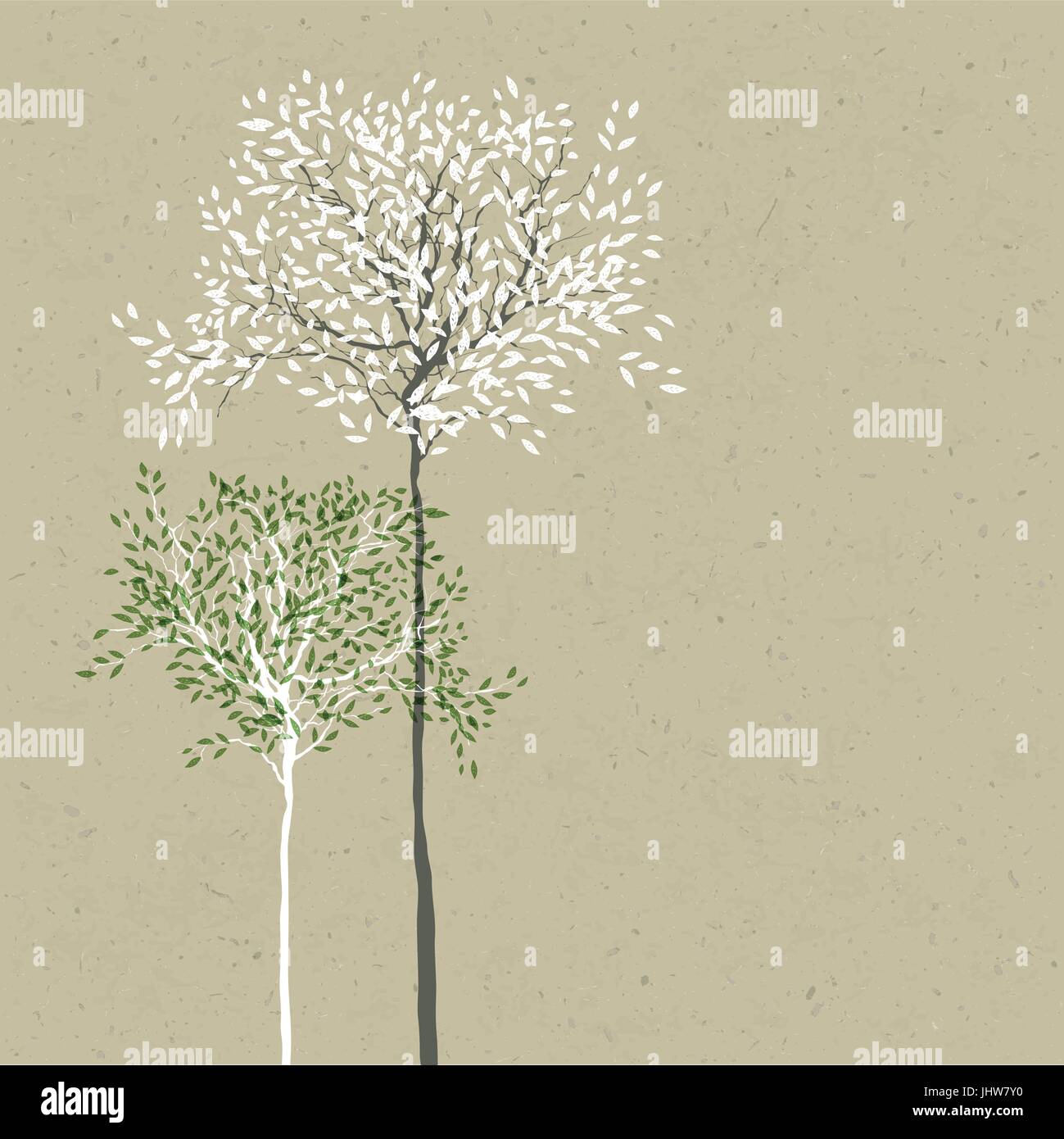 Trees background. The trunk and leaves in separate layers. Vector Stock ...