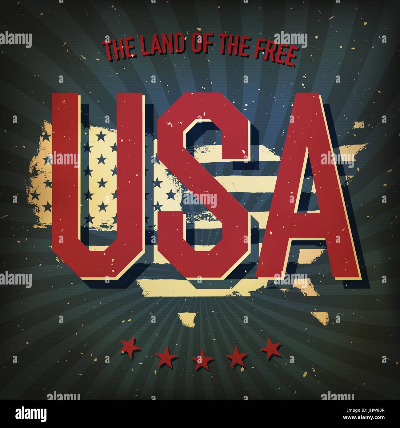 The land of the free - USA. Vector, EPS10 Stock Vector Image & Art - Alamy