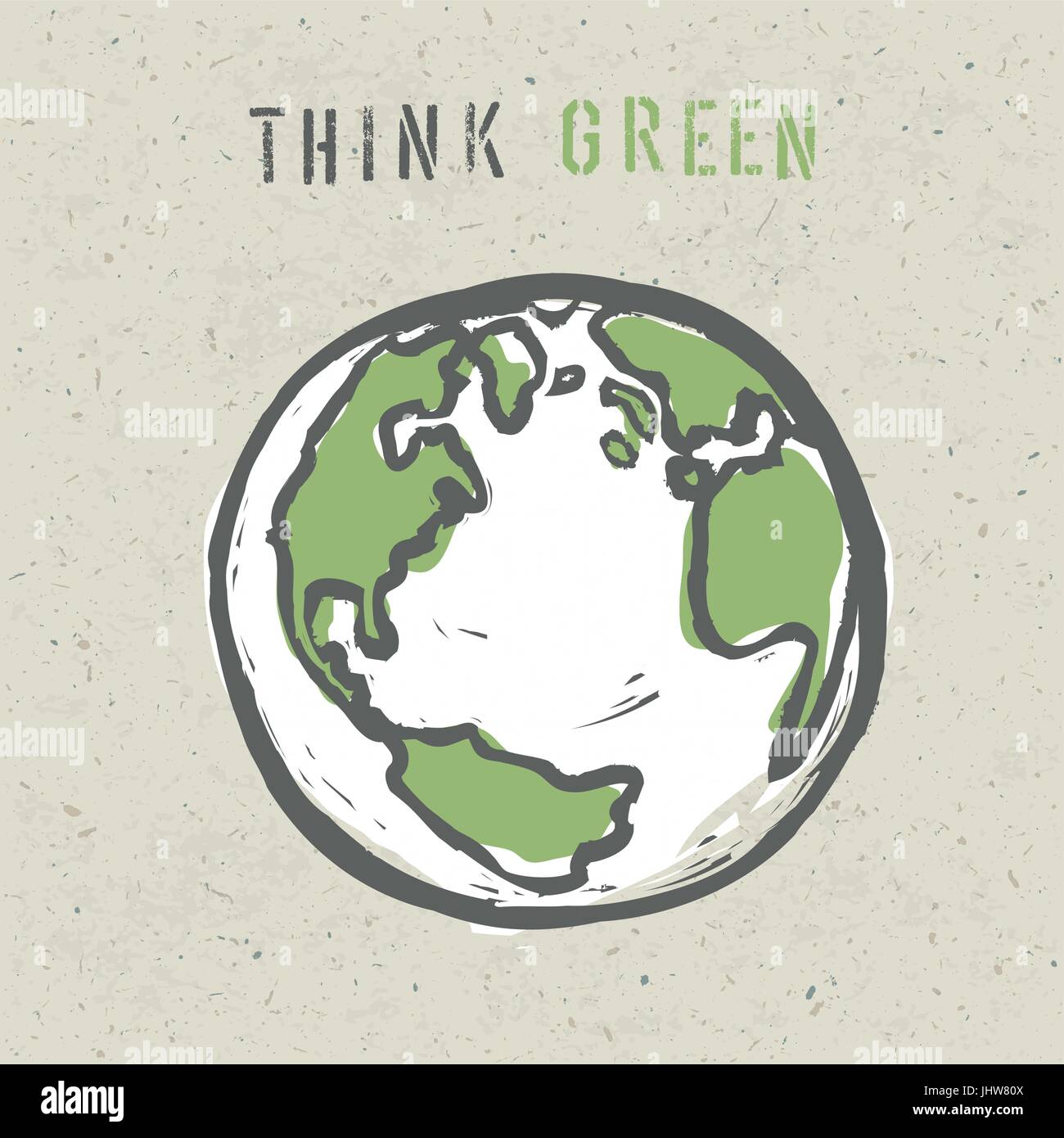 Think green poster design template. Vector, EPS10 Stock Vector Image ...