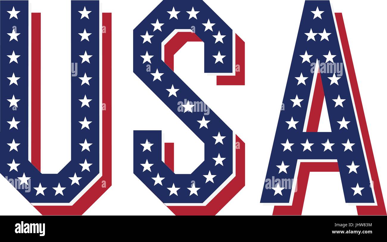 Vector word of USA, EPS10 Stock Vector Image & Art - Alamy