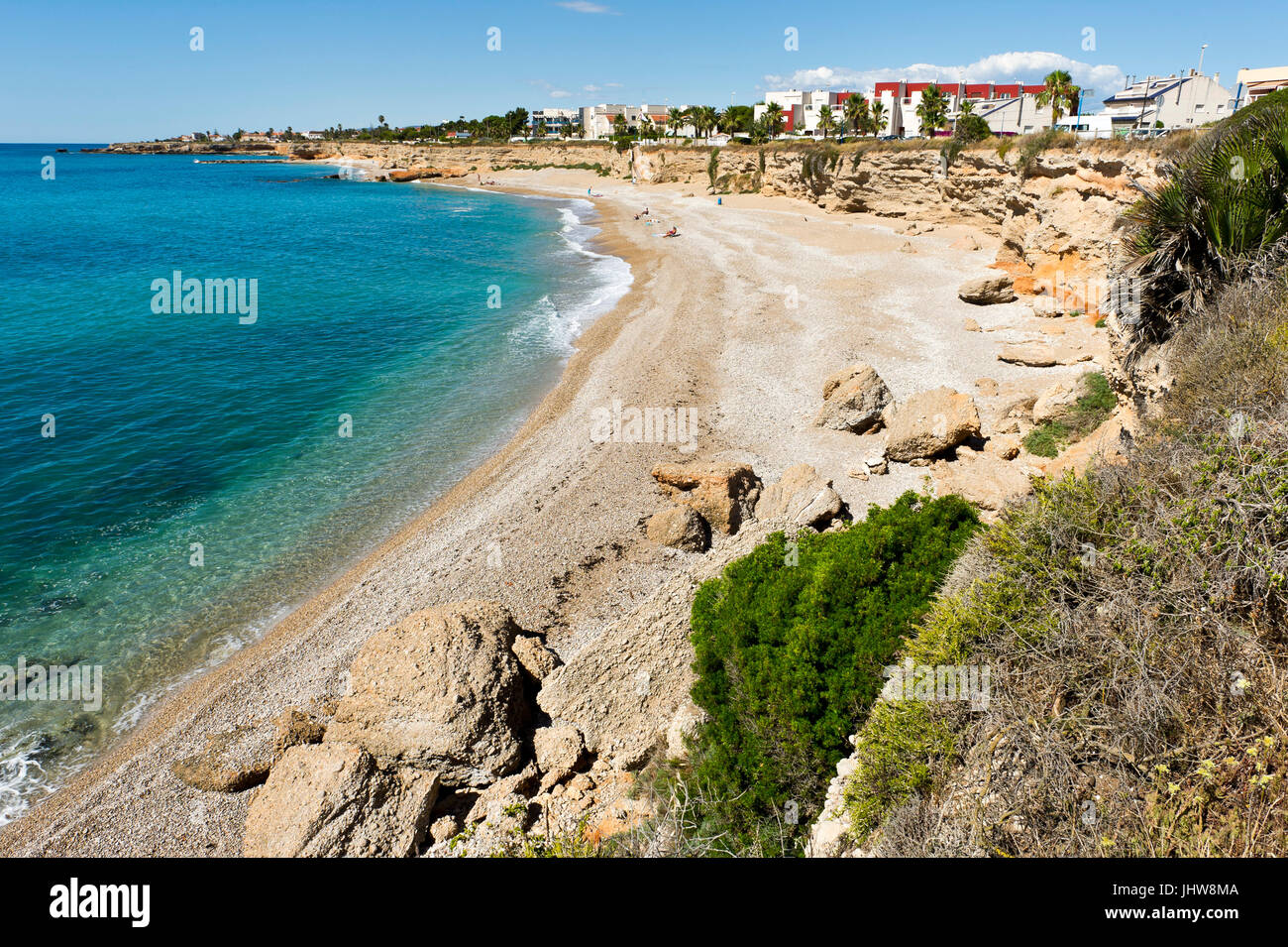 Beach near Vinaròs / Vinaròs, Castellón - Castelló, Spain Stock Photo ...