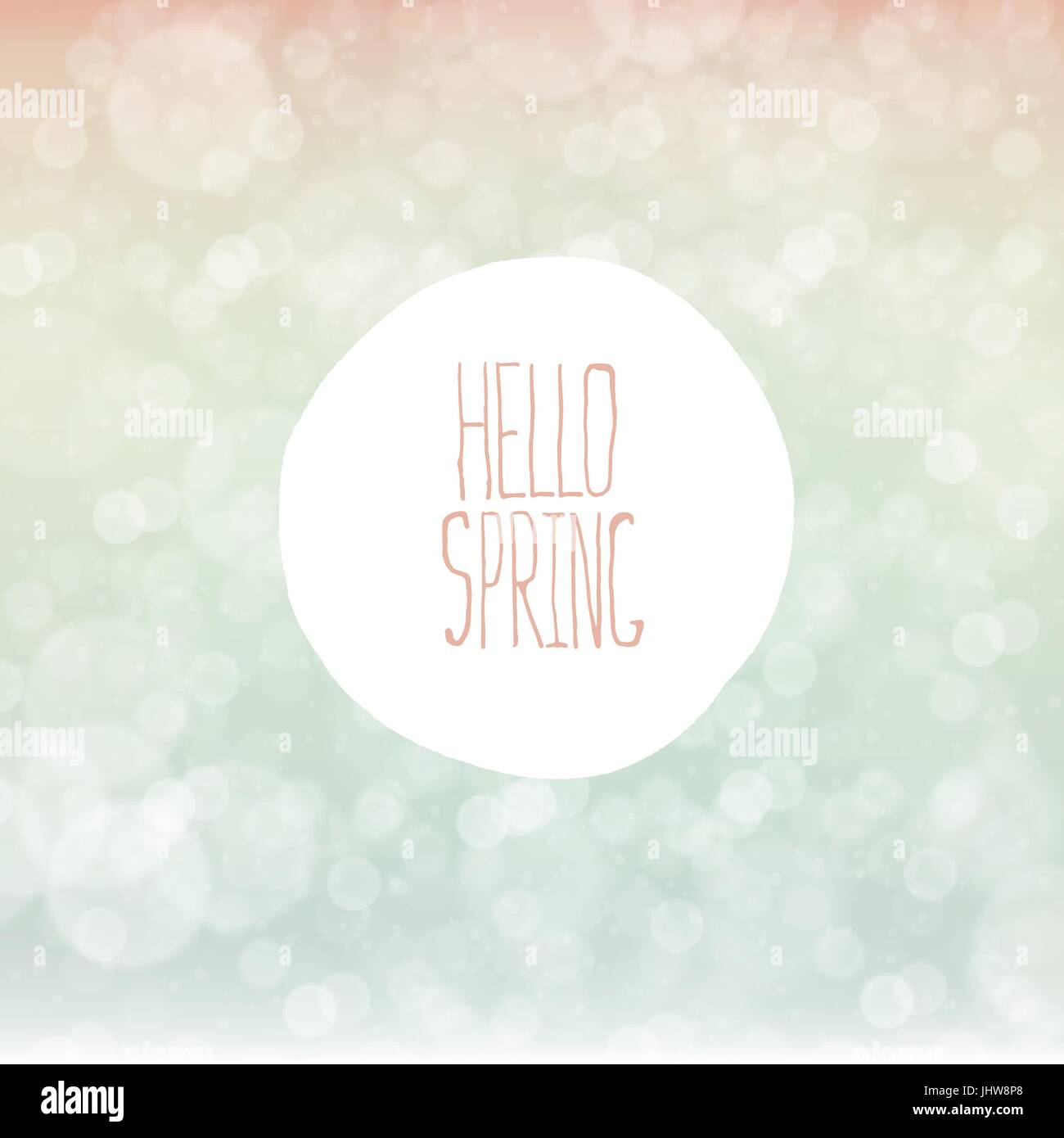 Hello Spring Card Stock Vector Image & Art - Alamy