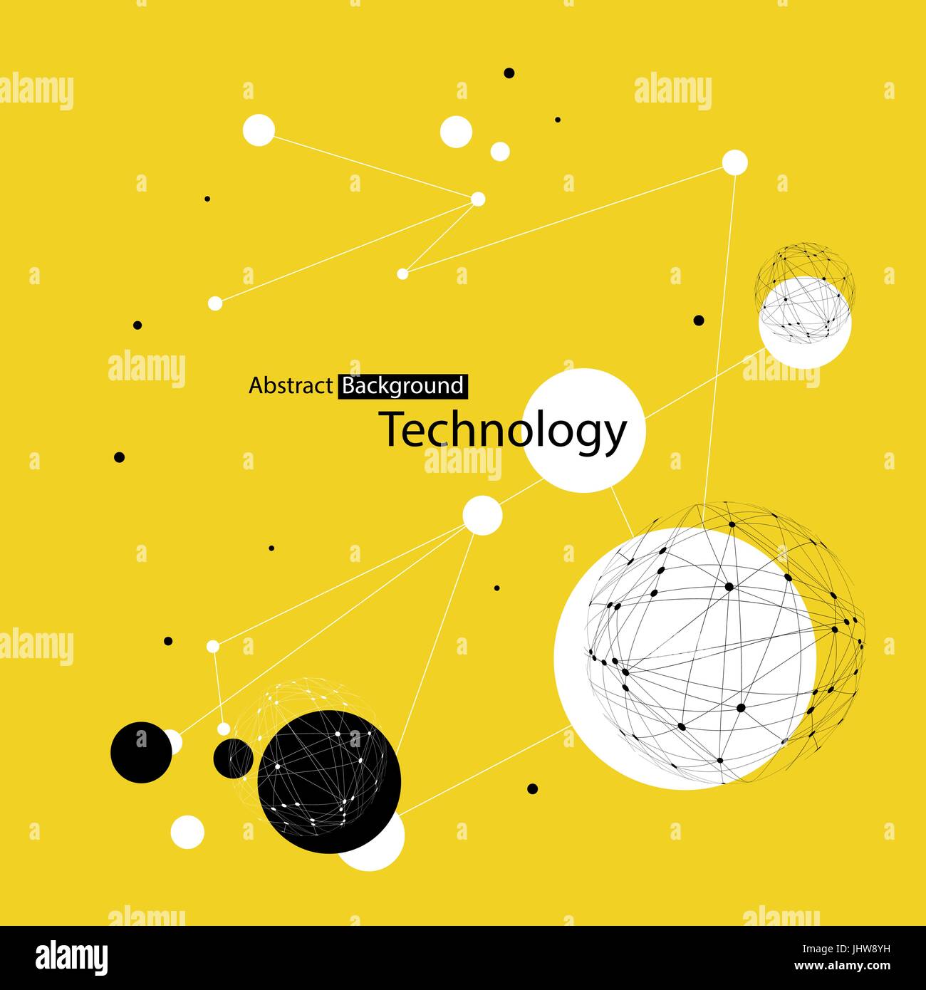 Abstract Technology Yellow Background Stock Vector Image & Art - Alamy