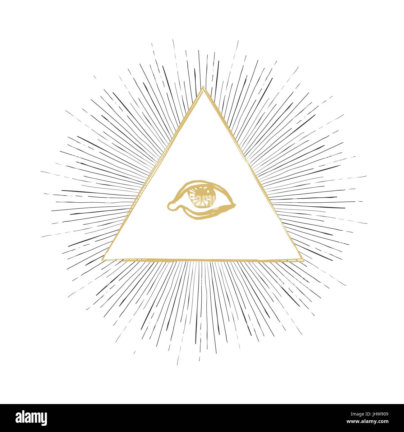 All Seeing Eye Illustration Stock Vector Image & Art - Alamy