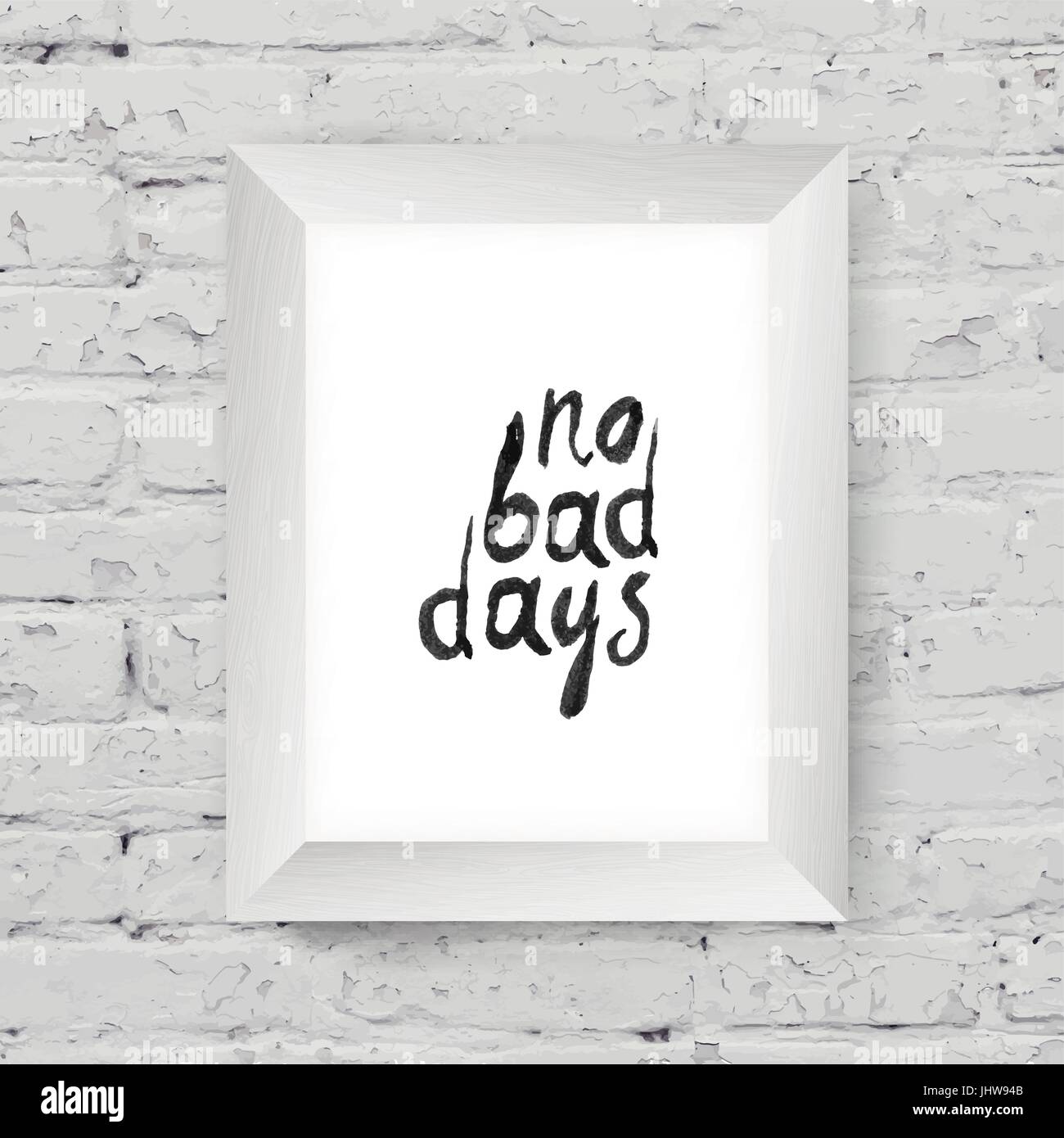 Motivational poster "small steps every day" in the art wooden frame on ...