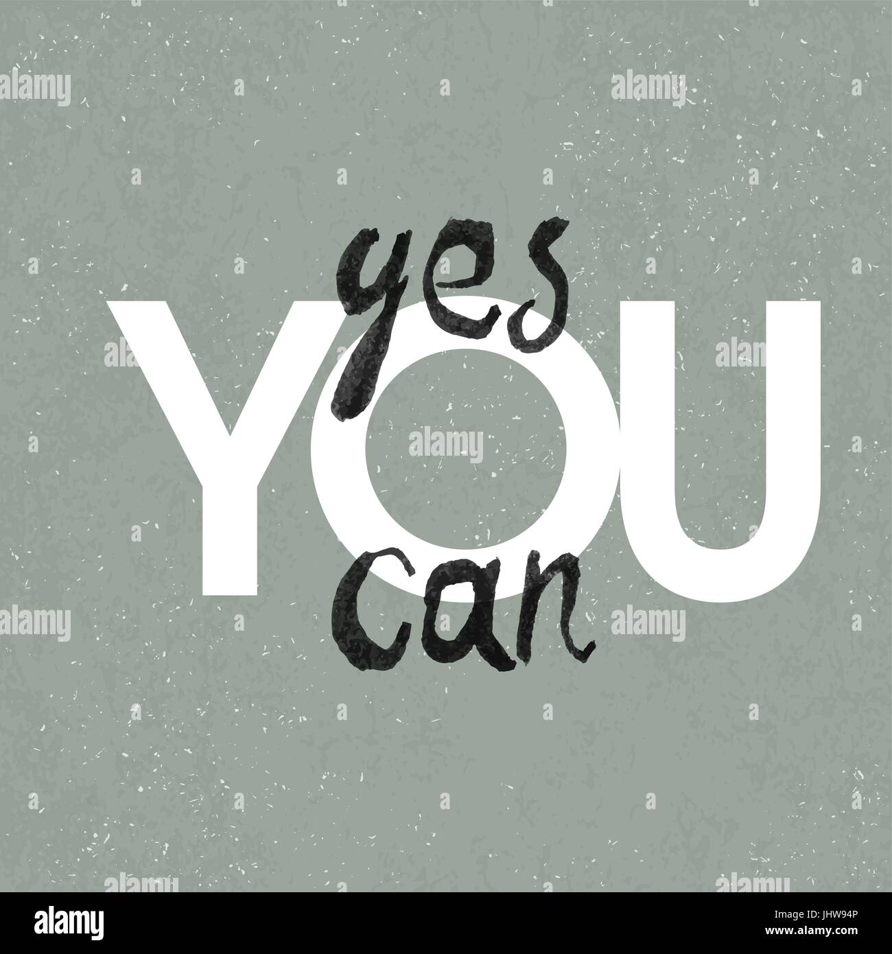 Yes you can poster. With textured background Stock Vector Image & Art ...