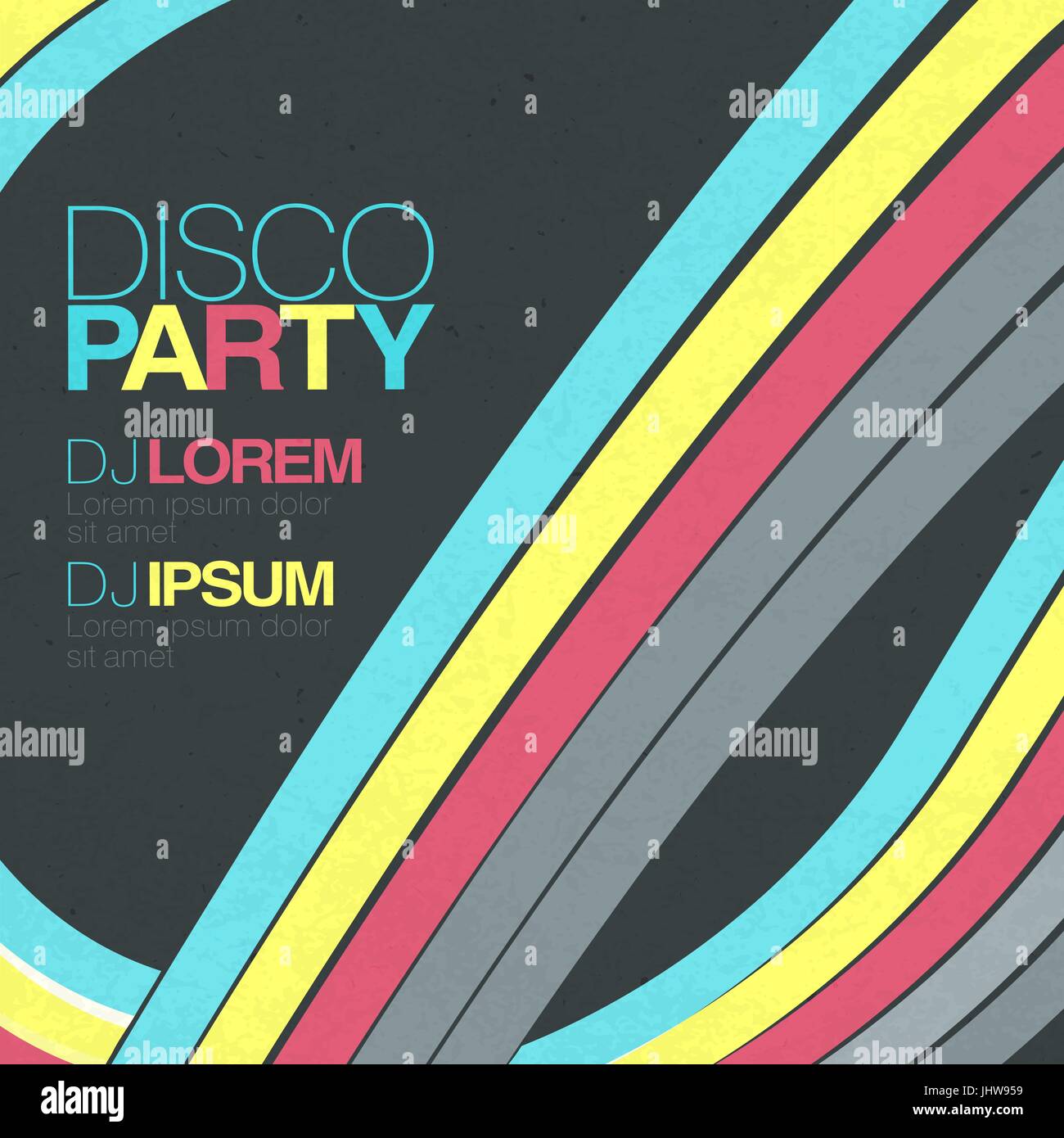 Retro disco flyer template Stock Vector Image & Art - Alamy