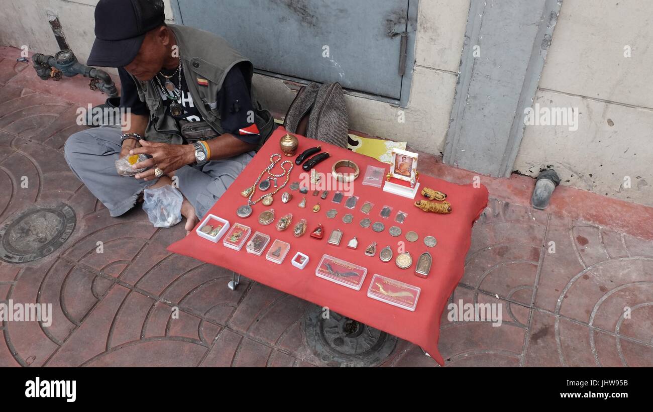 Street Vendors Merchants in Chinatown Bangkok Thailand South East Asia ...