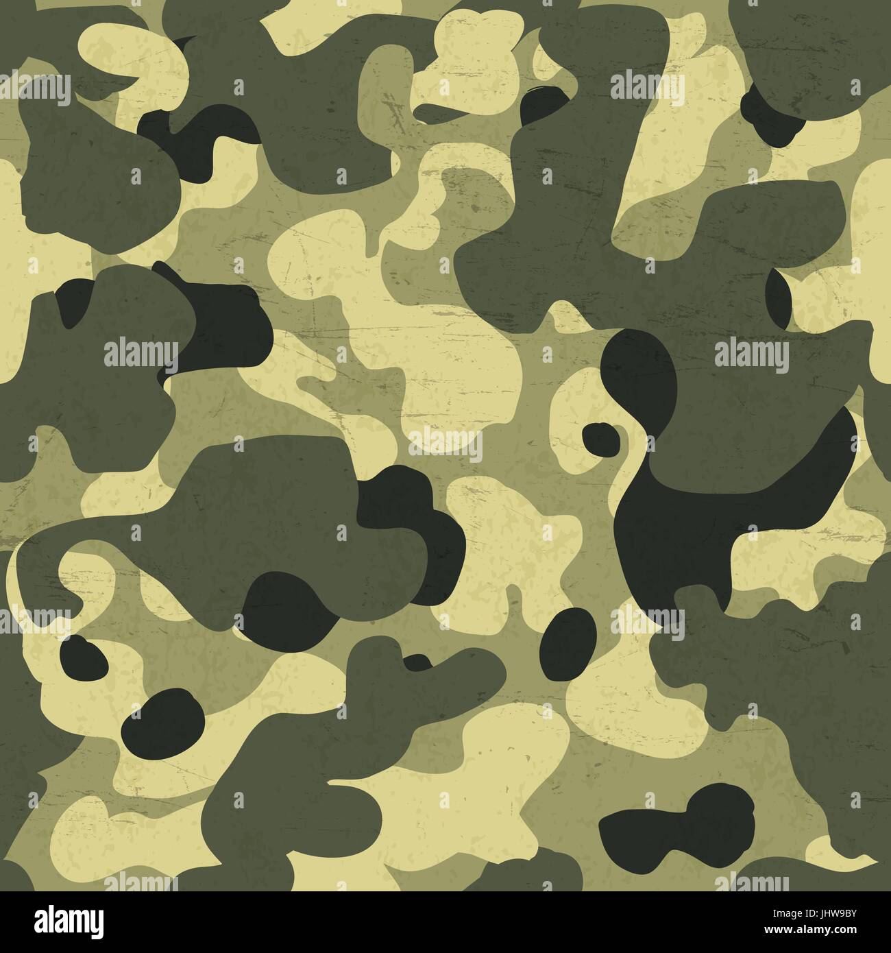 Military camouflage seamless pattern. Vector background with scratched ...