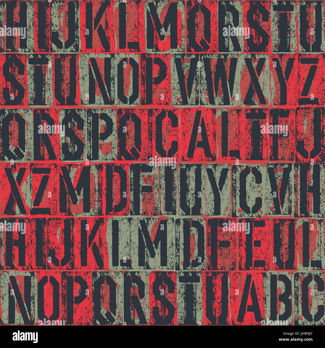 letterpress seamless pattern. Vector background Stock Vector Image ...