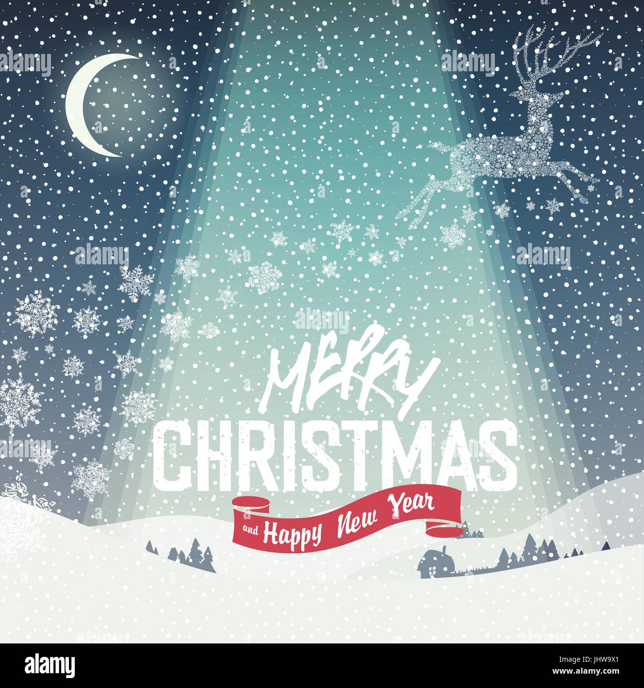 Classic christmas scene Stock Vector Images - Alamy