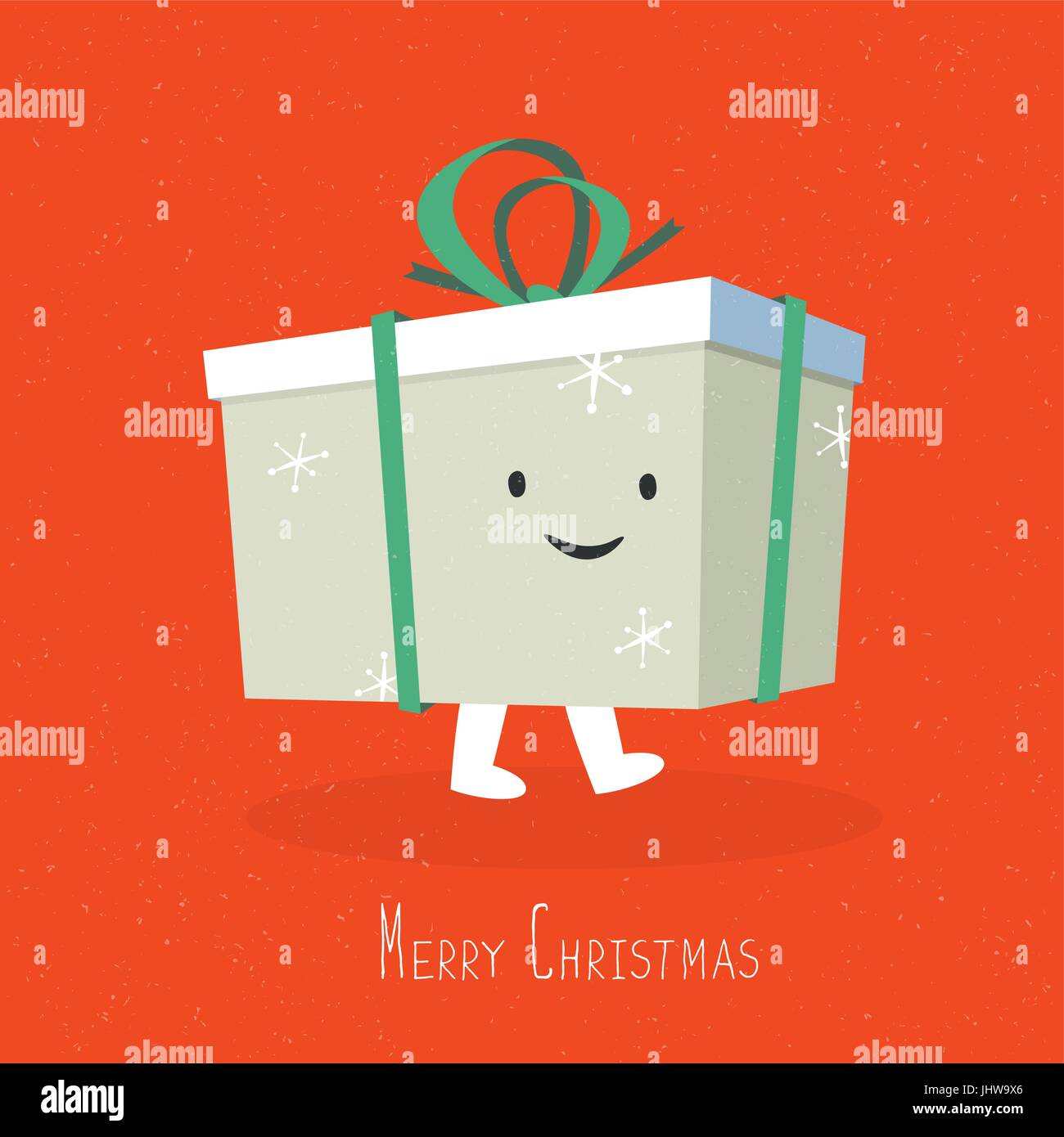 Happy and smile Christmas Gift Box Character. Vector cartoon ...
