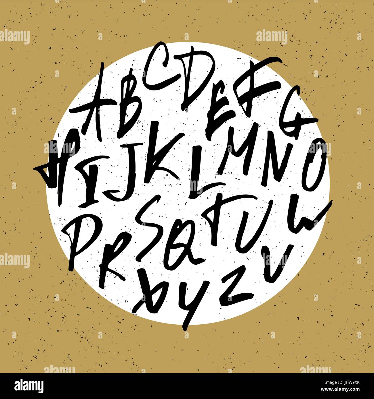 Expression Hand Drawn Letters Uppercase Alphabet Letters Vector