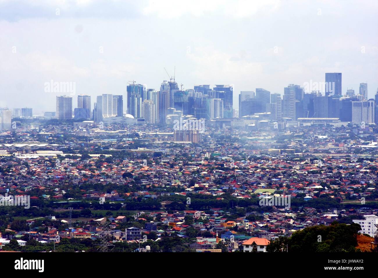 ANTIPOLO CITY, PHILIPPINES - JULY 13, 2017: An aerial view of ...