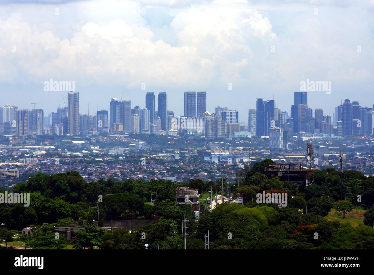 ANTIPOLO CITY, PHILIPPINES - JULY 13, 2017: An aerial view of ...