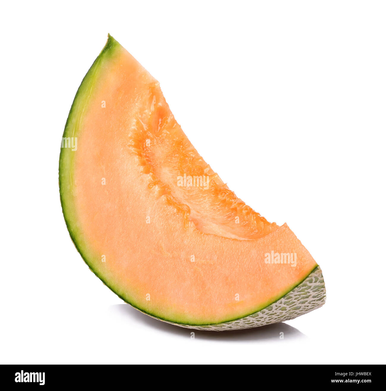 Slice of melon isolated on white background Stock Photo - Alamy