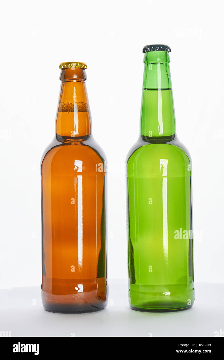 Closeup two beer bottles hi-res stock photography and images - Alamy