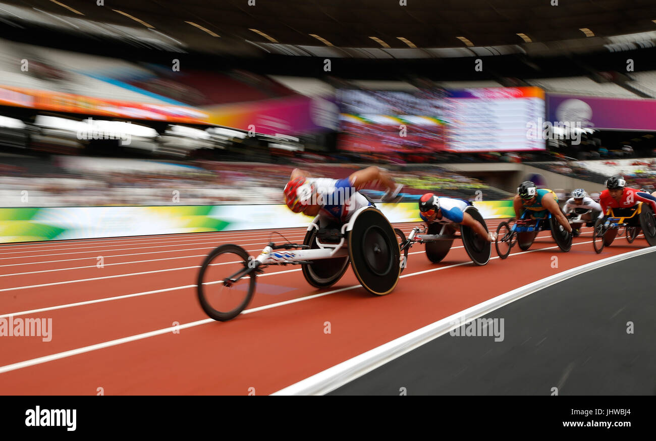 Action from the Men's 1500m T54 second heat during day three of the ...