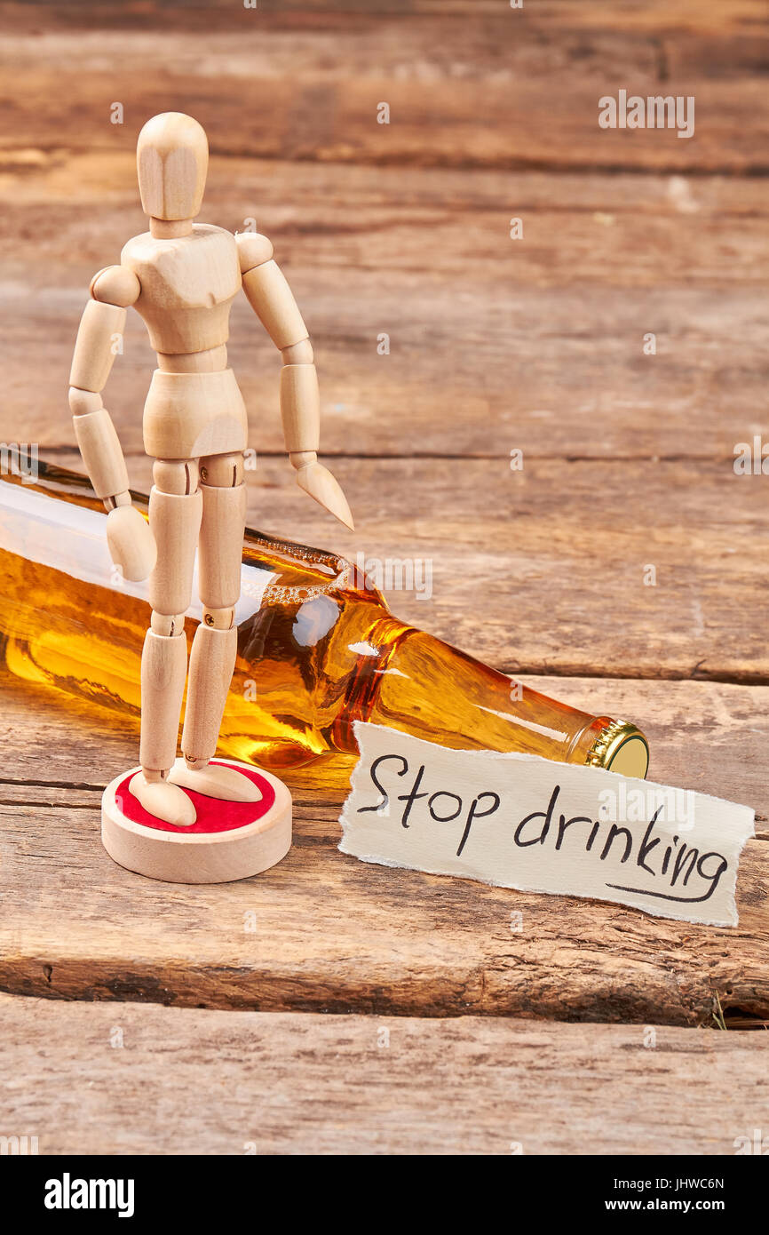 Stop drinking and become thinking Stock Photo - Alamy